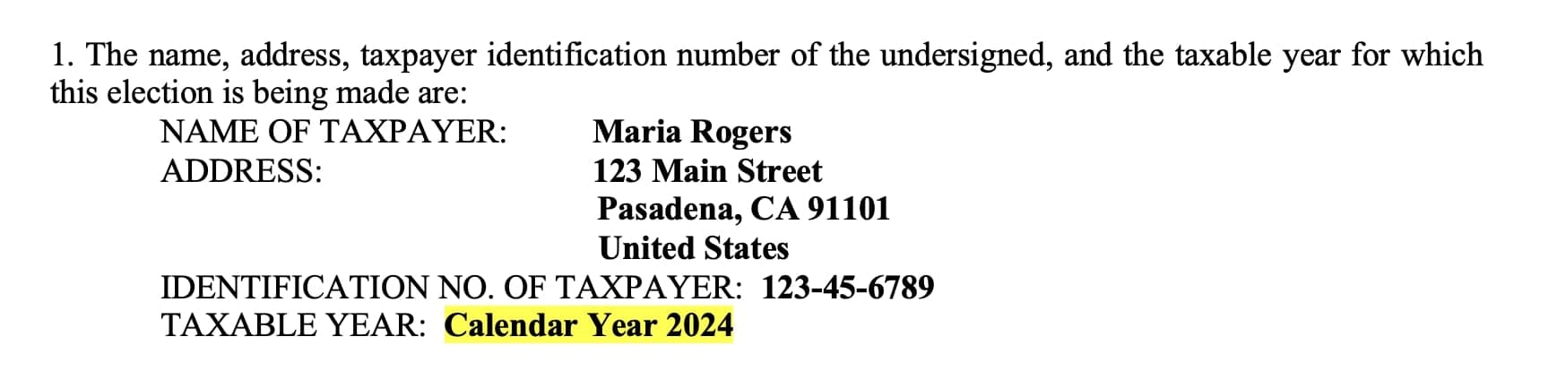 Complete Breakdown of an 83(b) Election Form Example - Corpora