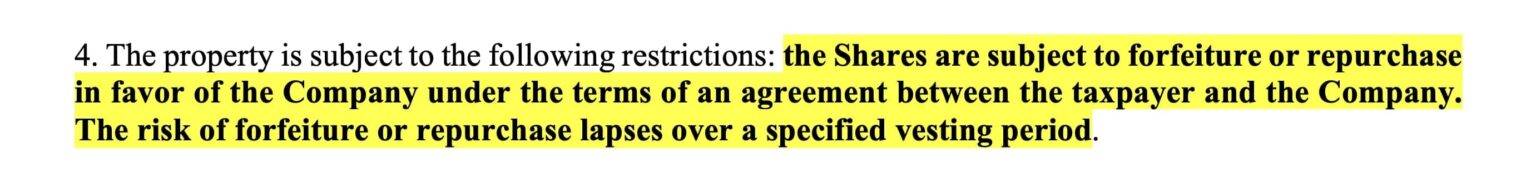 Complete Breakdown of an 83(b) Election Form Example - Corpora